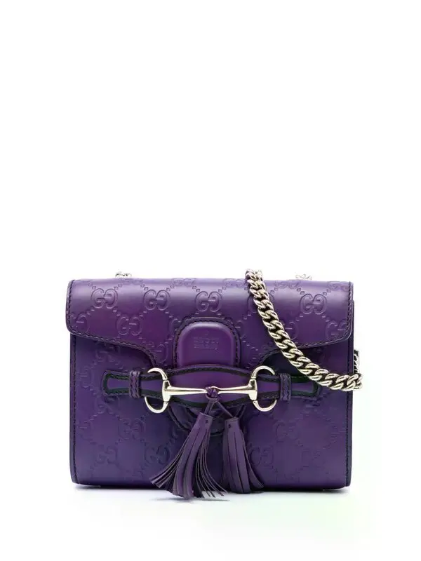 Gucci 2016-2026 Mini Guccissima Emily Crossbody Bag - Purple