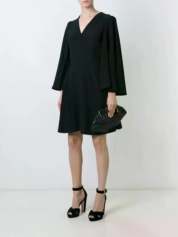 Alexander McQueen Flared Cape Dress