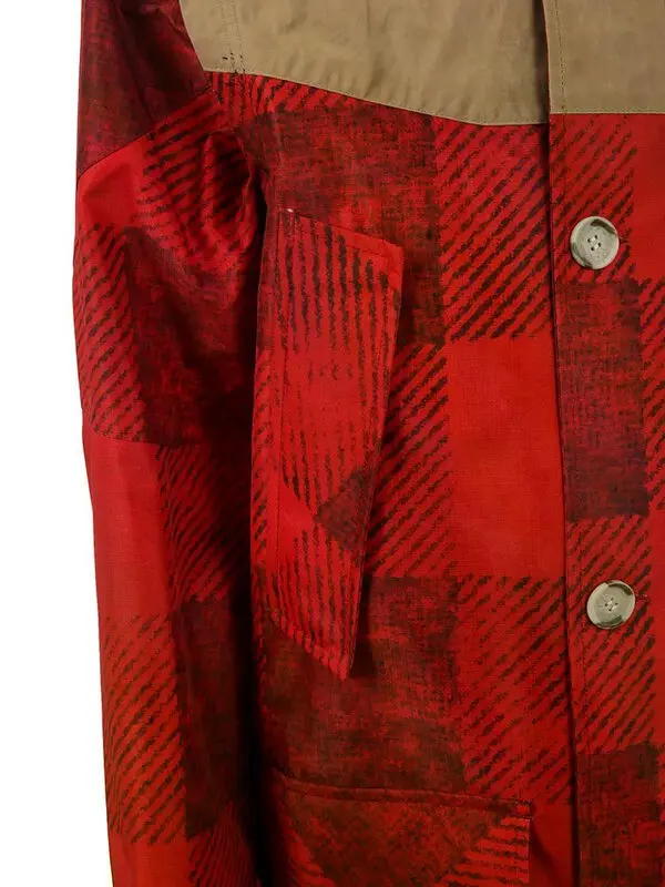 Woolrich Contrast Panel Parka Coat
