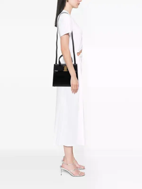 FERRAGAMO 2010-2026 Leather Vara Bow Satchel - Black