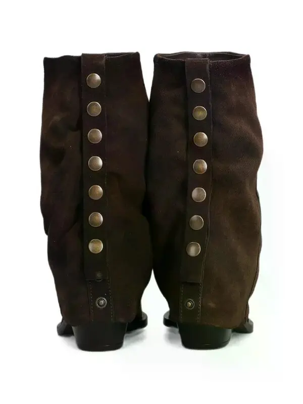 METISSE Button-embellished Pointed-toe Boots