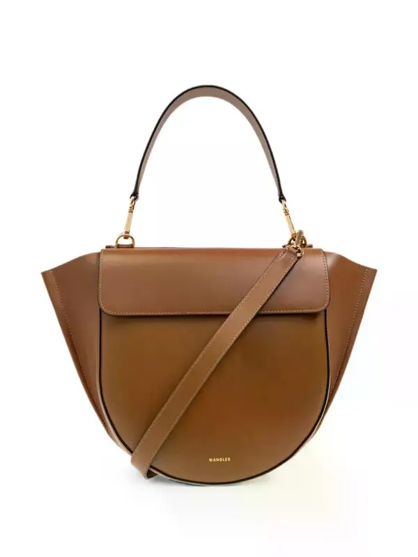WANDLER Medium Hortensia Leather Tote Bag - Brown
