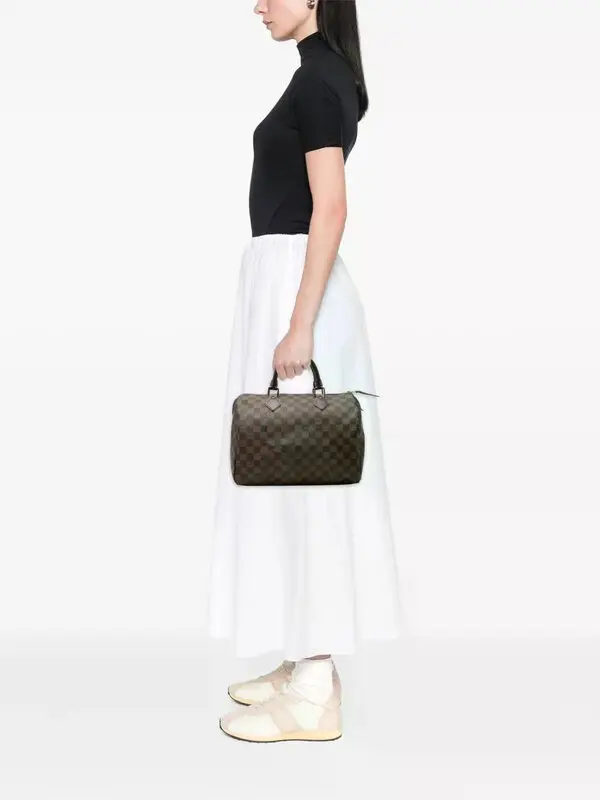 LOUIS VUITTON Damier Ebene Speedy 30 Boston Bag