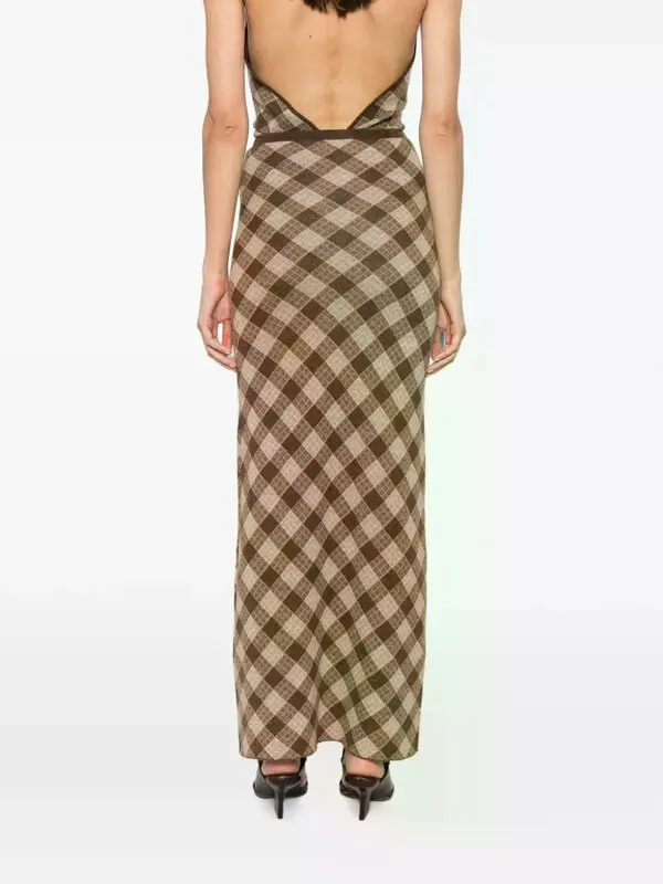 AYA MUSE Kae Checkered Maxi Skirt