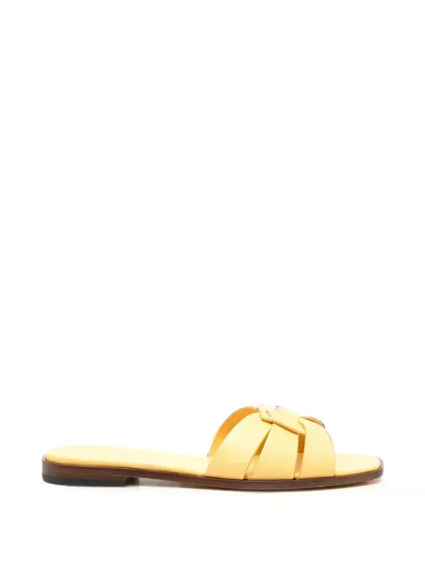 DOUCAL'S Interwoven Leather Sandals - Yellow