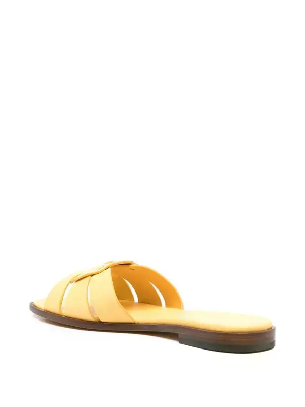 DOUCAL'S Interwoven Leather Sandals - Yellow