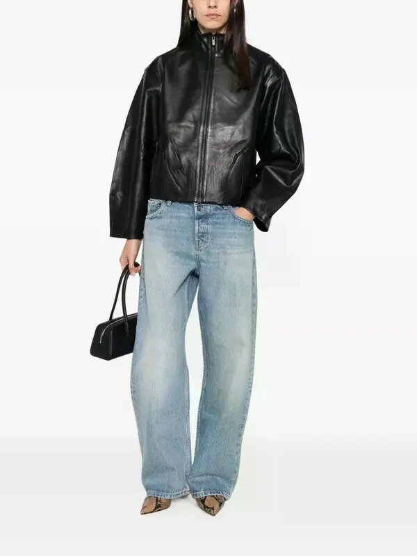 ST. AGNI Cocoon Leather Jacket