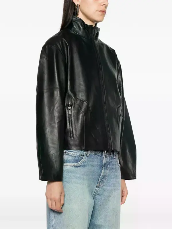 ST. AGNI Cocoon Leather Jacket