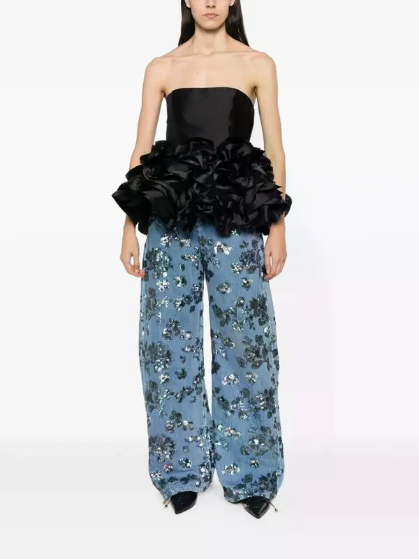 MARQUES' ALMEIDA Sequin-embroidered Jeans
