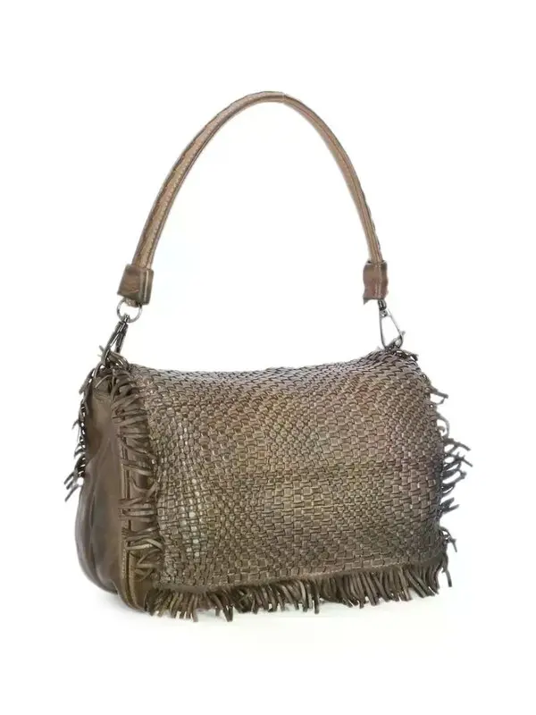 REPTILE'S HOUSE Anfora Braided Fringed Shoulder Bag - Brown