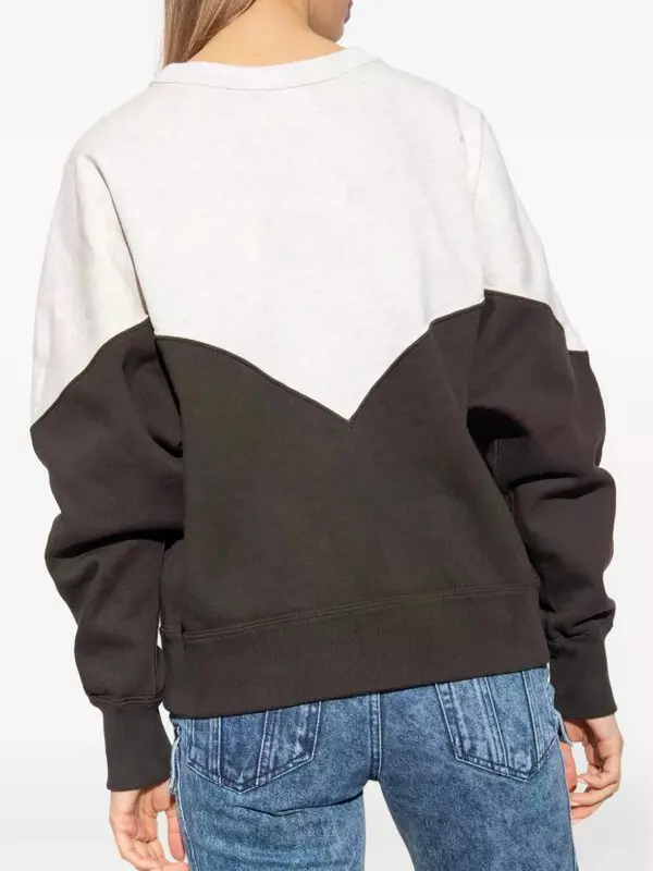 MARANT ETOILE Huston Logo-print Color-block Crewneck Sweatshirt