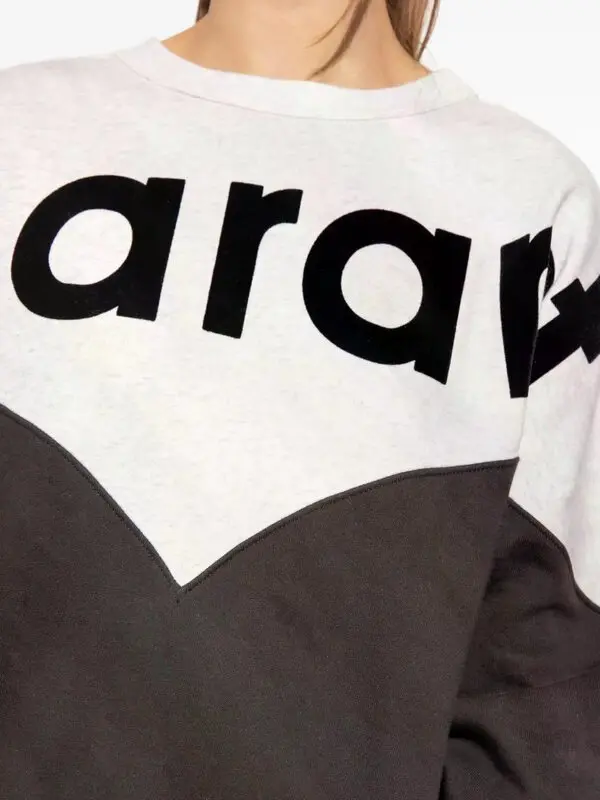 MARANT ETOILE Huston Logo-print Color-block Crewneck Sweatshirt