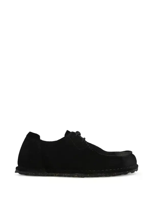 BIRKENSTOCK Utti Lace Suede Derby Shoes - Black