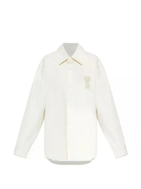AMI Paris De Coeur Logo Patch Denim Shirt