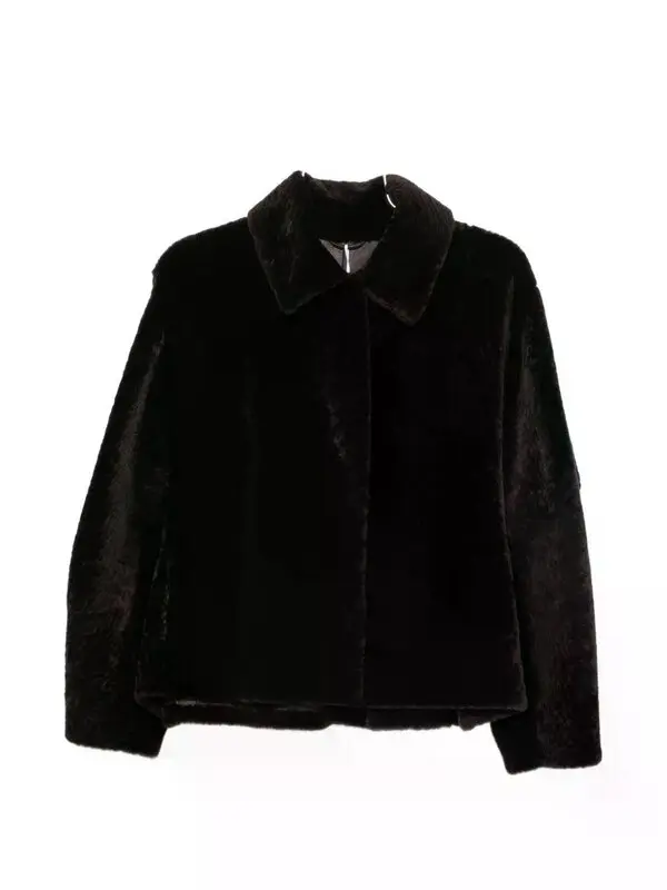 MANZONI 24 Shearling-finish Spread-collar Jacket