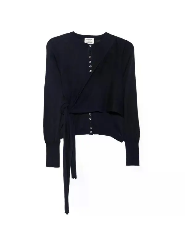 DAMSON MADDER Venna Wrap Cardigan - Black