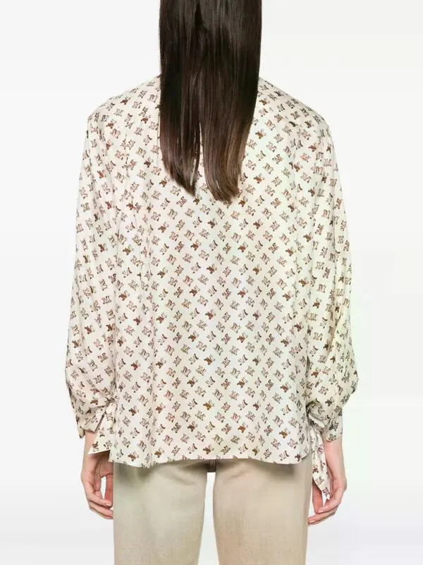Max Mara Logo-print Tie-cuff Shirt