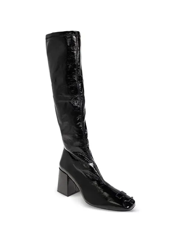 COURREGES Reedition Patent Finish Knee-high Boots