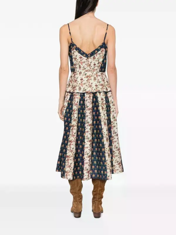 Polo Ralph Lauren Sleeveless Mixed Print Panelled Dress