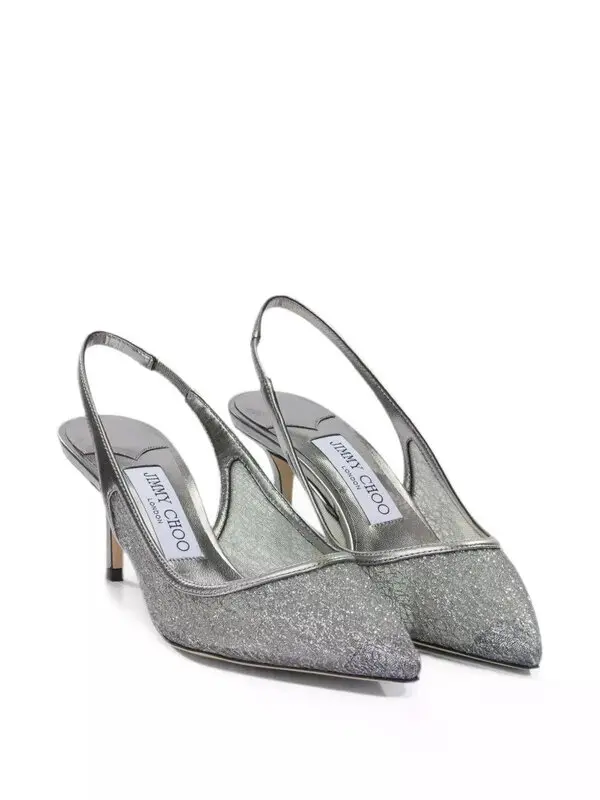 JIMMY CHOO Love Glittered Slingback Pumps