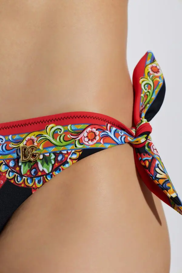 Dolce & Gabbana Carretto" Print Triangle Bikini