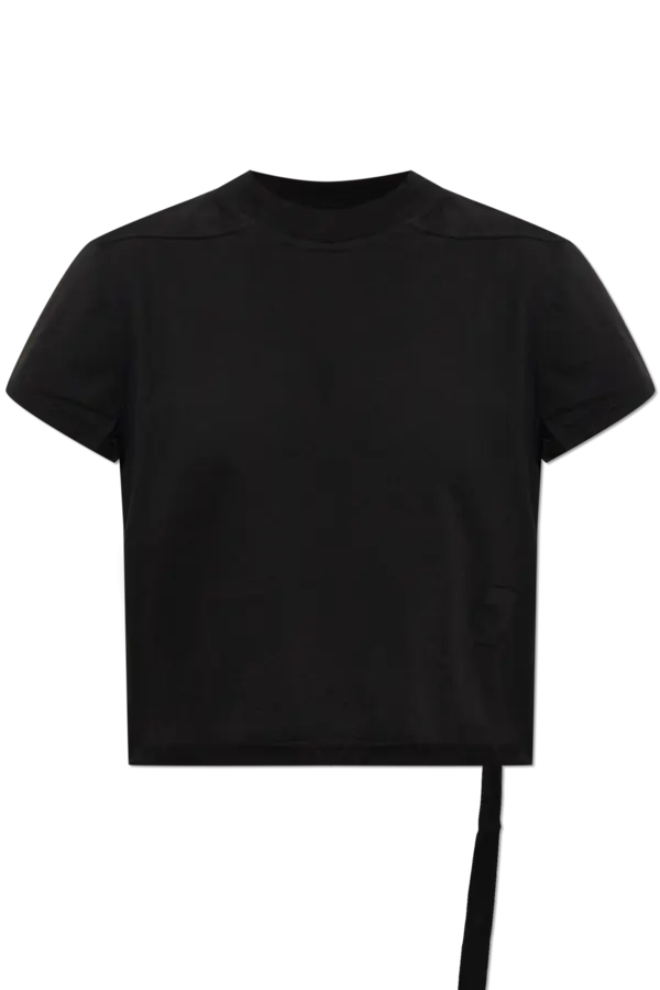 Rick Owens Cropped T-shirt With Decorative Strap