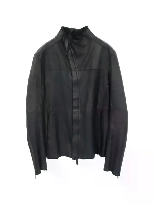 Emporio Armani Reversible Leather And Fur Jacket - Black