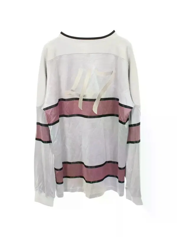Dior Logo-embroidered Long-sleeve V-neck T-shirt - White