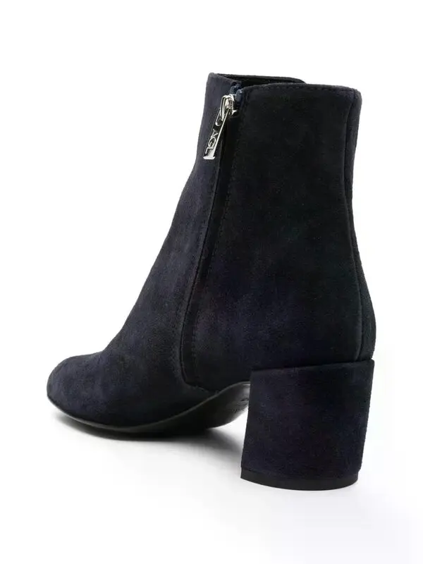 Agl Suede Ankle Boots With Block Heel