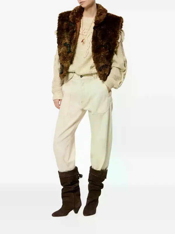 MARANT ETOILE Faux Fur Duffle Vest