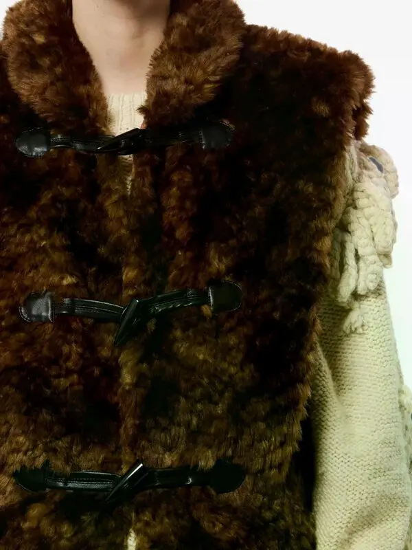 MARANT ETOILE Faux Fur Duffle Vest