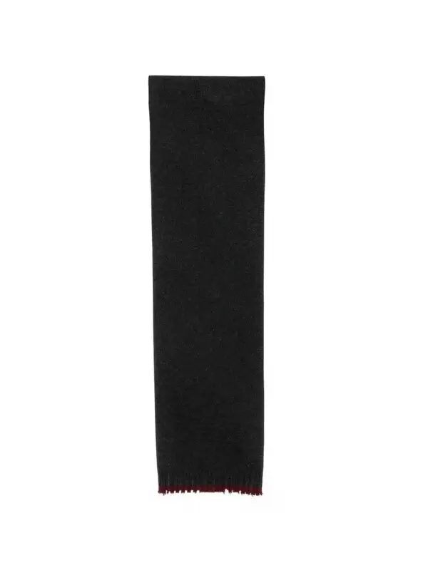 UMA WANG Distressed-edge Cashmere Scarf - Grey