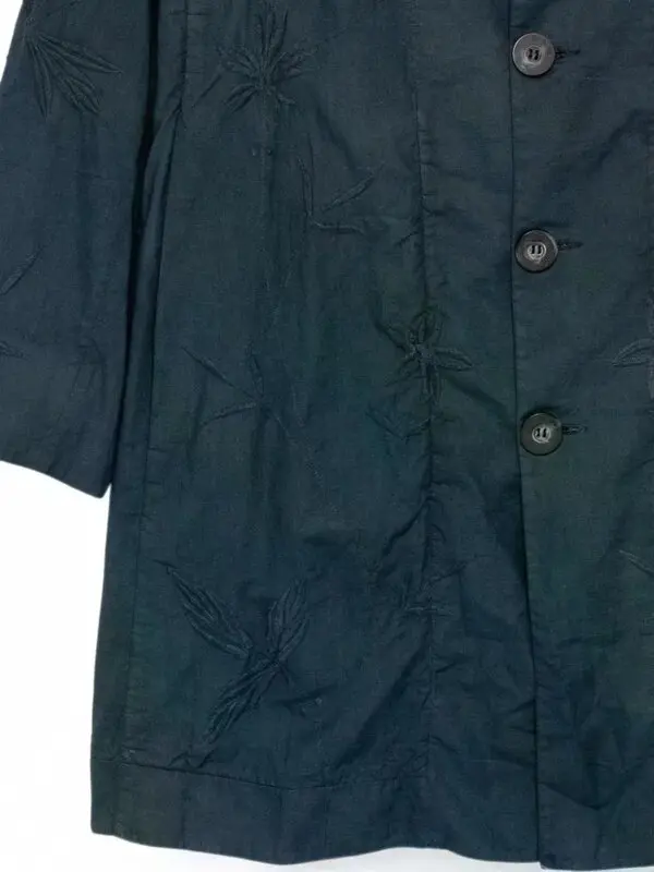 By Walid Embroidered Poplin Single-breasted Coat