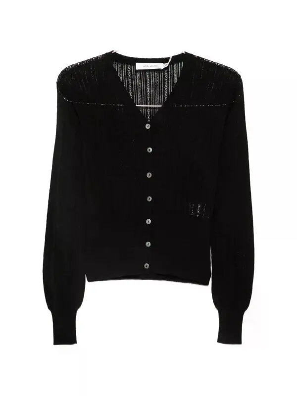 AYA MUSE Unae Pointelle-knit Cardigan