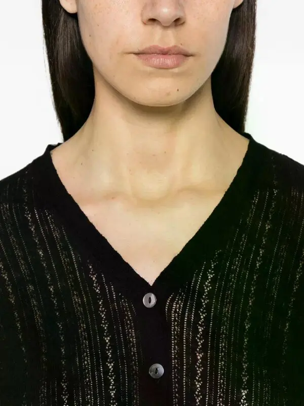 AYA MUSE Unae Pointelle-knit Cardigan