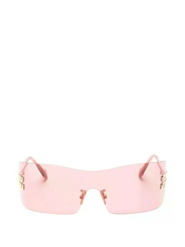 Miu Miu Logo-plaque Geometric-frame Sunglasses