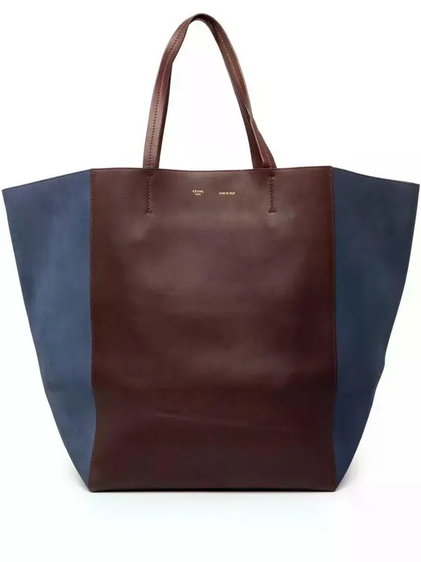 Celine Suede And Calfskin Phantom Cabas Tote Bag - Red