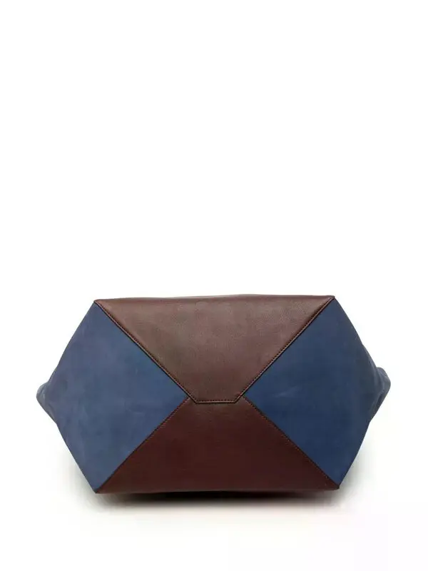 Celine Suede And Calfskin Phantom Cabas Tote Bag - Red