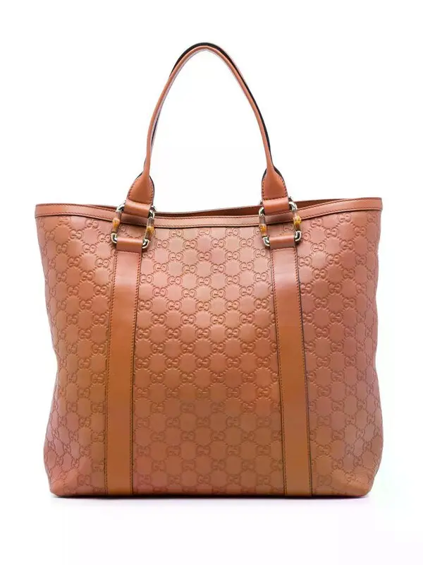 Gucci 2016-2026 Guccissima Bamboo Shopper Tote Bag - Brown