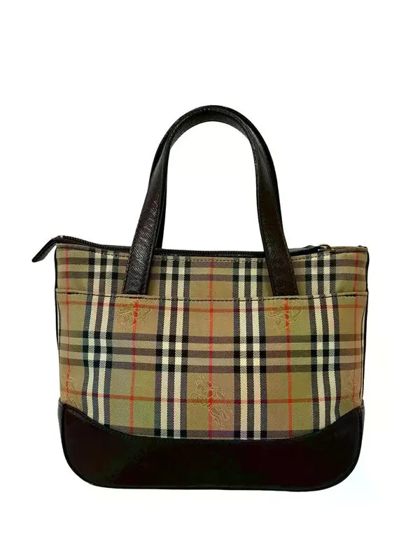 Burberry Haymarket Check Canvas Handbag