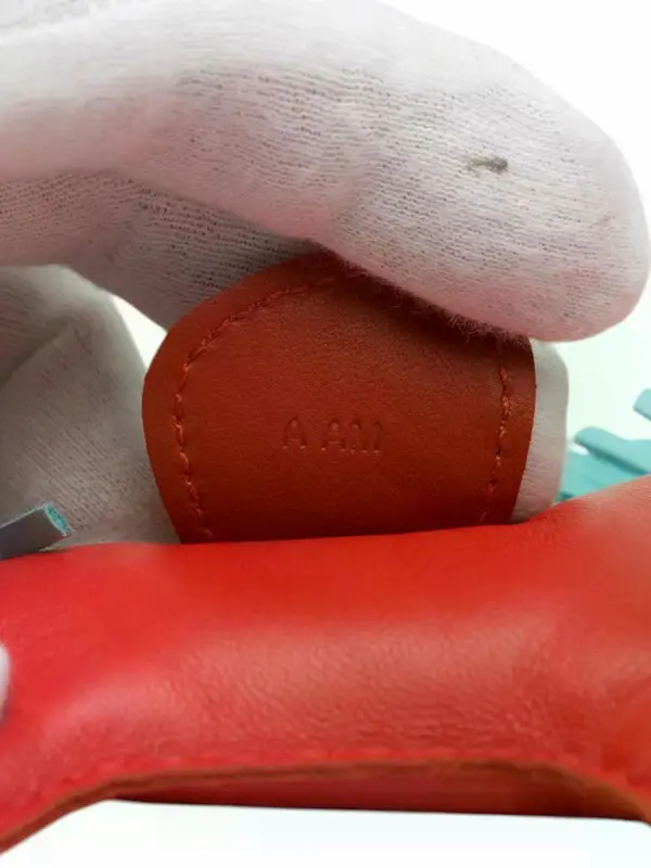 Hermès 1997 Milo Lambskin Grigri Rodeo Bag Charm Mm Keychain - Red