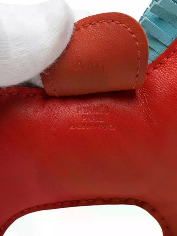 Hermès 1997 Milo Lambskin Grigri Rodeo Bag Charm Mm Keychain - Red