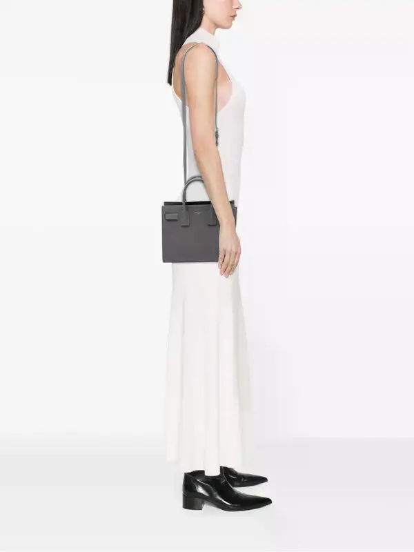 Saint Laurent 2021 Baby Grained Calfskin Sac De Jour Satchel - Grey