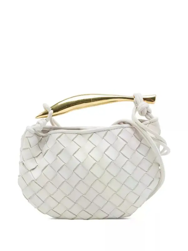 Bottega Veneta 2012-2026 Mini Nappa Intrecciato Sardine Satchel - White
