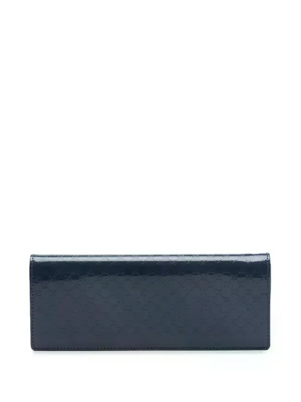 Gucci 2016-2026 Microguccissima Patent Broadway Clutch Bag - Blue