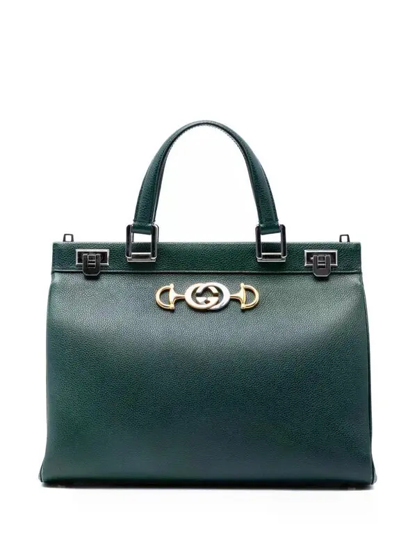 Gucci Zumi Top Handle Bag Satchel - Green