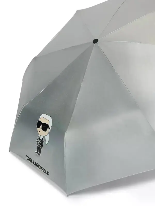 Karl Lagerfeld Ikon Karl Metallic Umbrella
