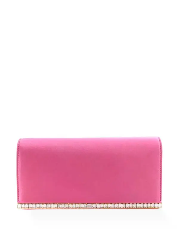 Prada Crystal Embellished Satin Evening Clutch Bag