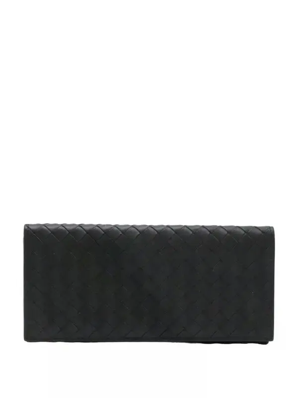 Bottega Veneta 2012-2026 Nappa Intrecciato Bifold Wallet Long Wallets - Black