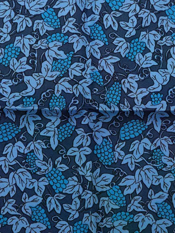 Hermès 2000-2026 Grape Vines Silk Pocket Square Scarf Scarves